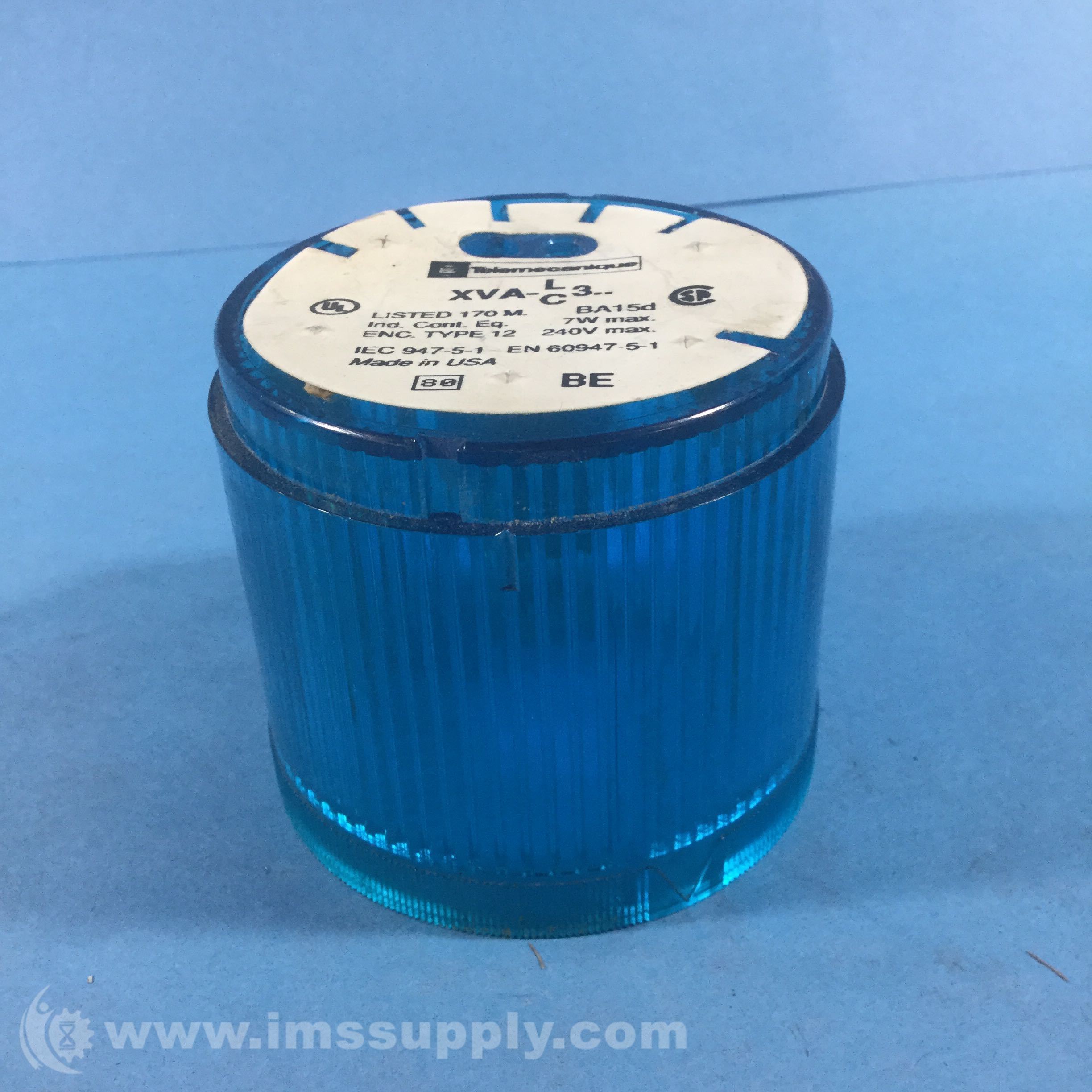 Telemecanique XVA-LC3-B 240VAC 7W Stack Light Bleu Beacon - IMS Supply