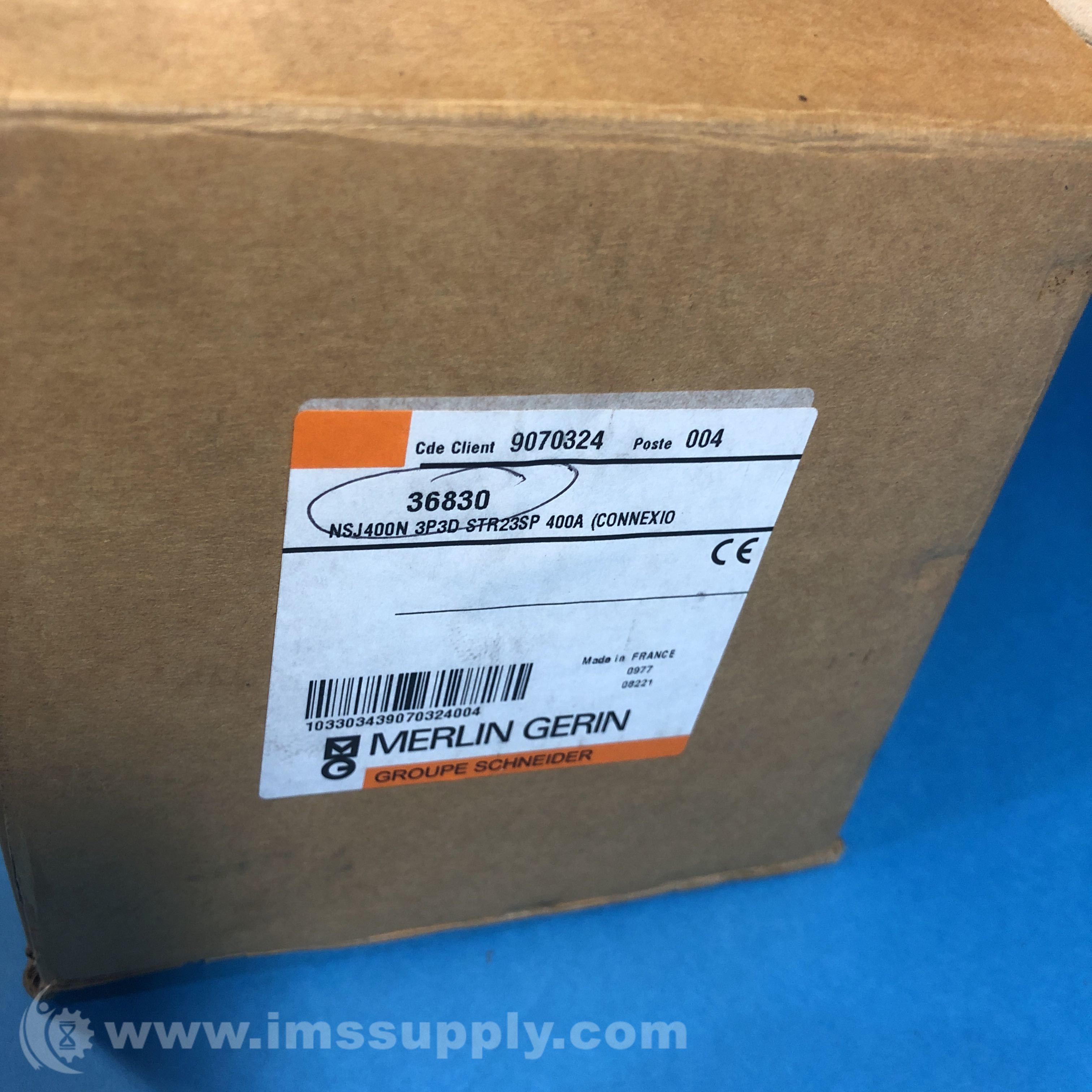 Merlin Gerin 36830 NSJ400N 3P3D STR23SP 400A Circuit Breaker - IMS Supply