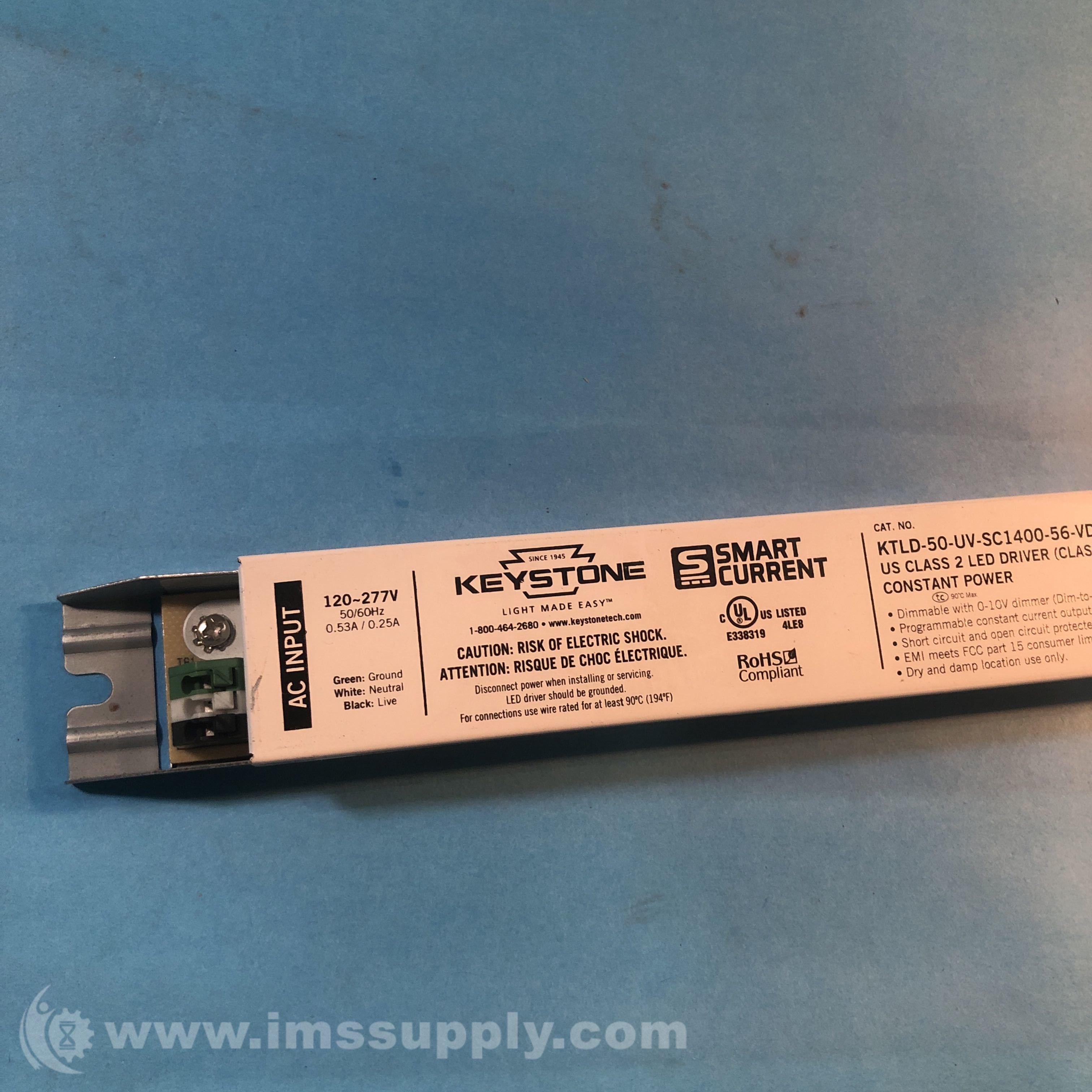 Keystone KTLD-50-UV-SC1400-56-VDIM-U7 Programmable Driver - IMS Supply