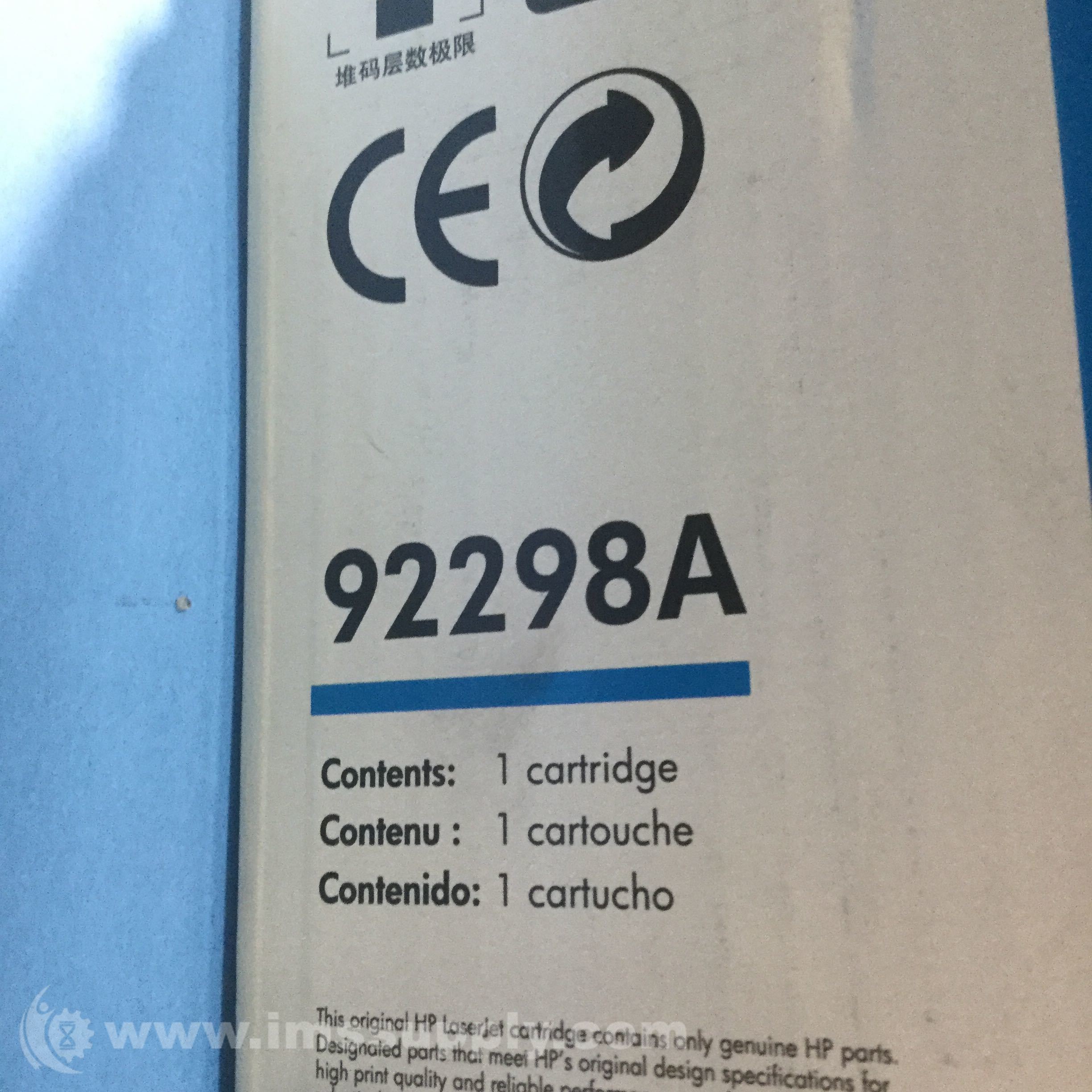 HP 92298A Laserjet Print Cartridge, Black - IMS Supply